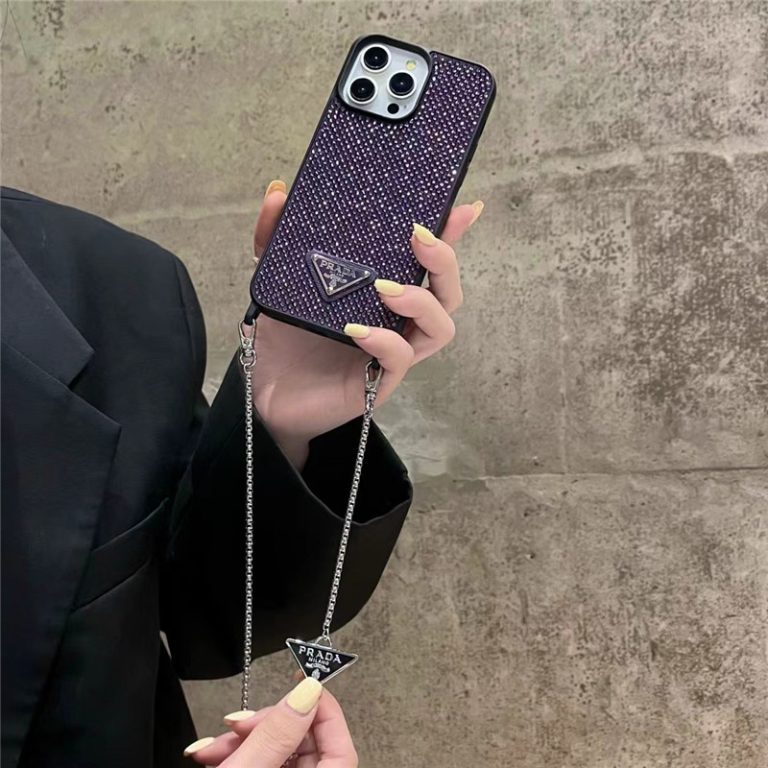 プラダ iphoneケースキラキラ iphoneケース チェーン付き ブランド prada アイ フォン15/15pro ケース スマホケース ブランドコピー iphone14/13 ケース ...